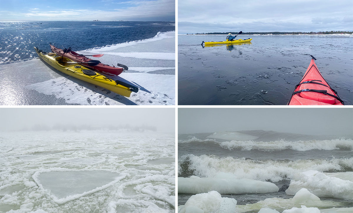 The right timing for a small winter kayak tour › Way up north